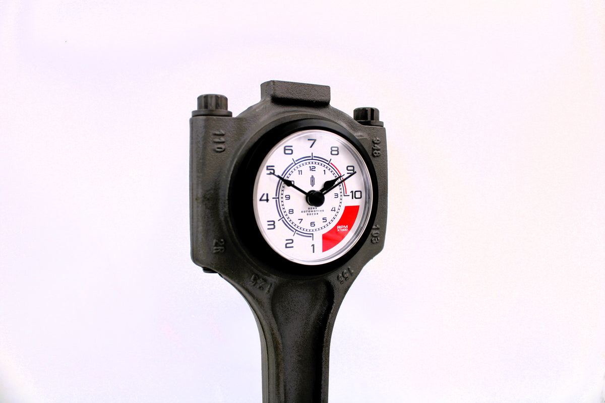 Unique Piston Clock with White RPM Gauge Face - Ideal Car Enthusiast G ...