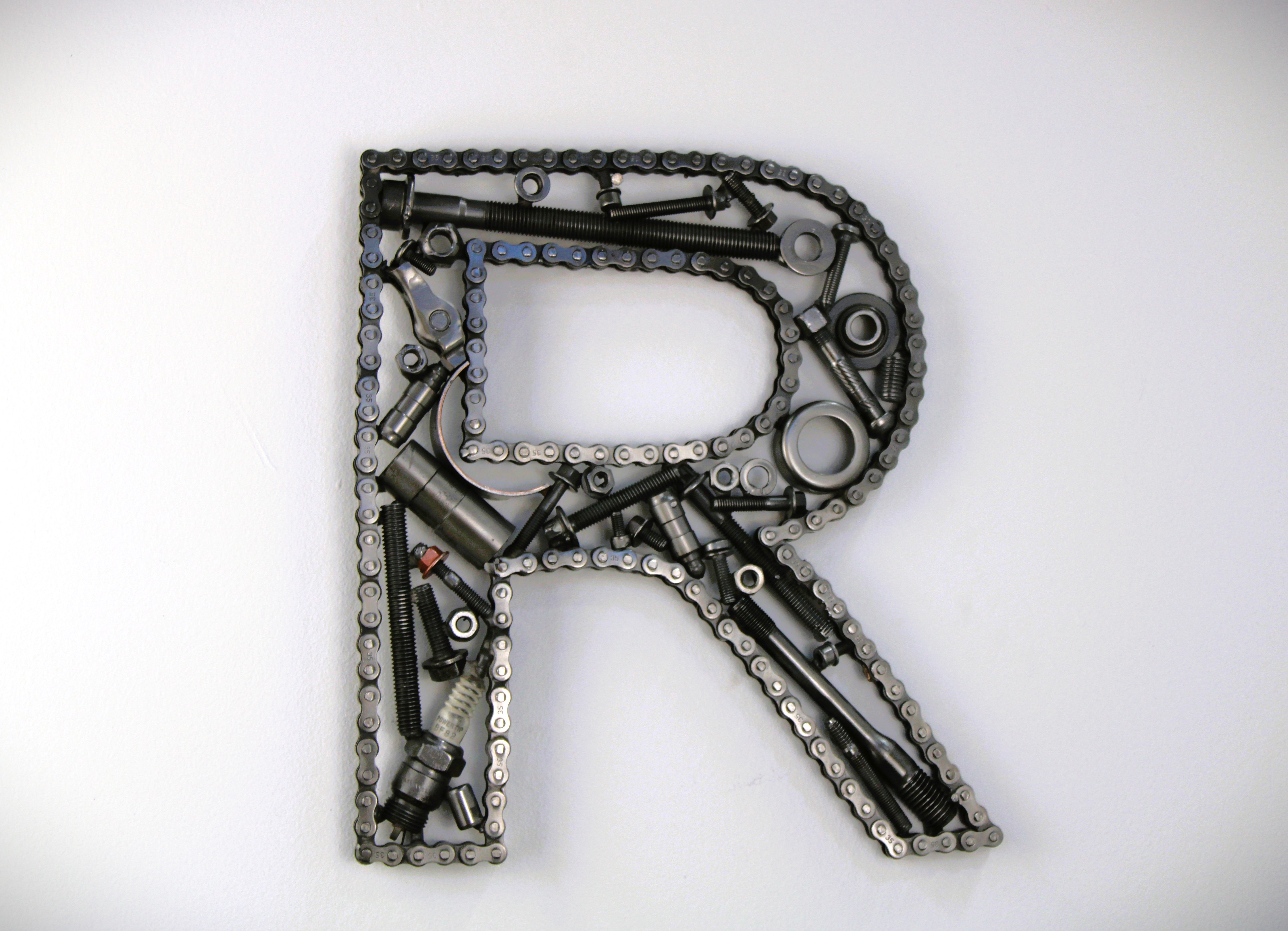 Car Part Letter R - Handcrafted Car Guy Gift, Steampunk Desk Decor, Au ...