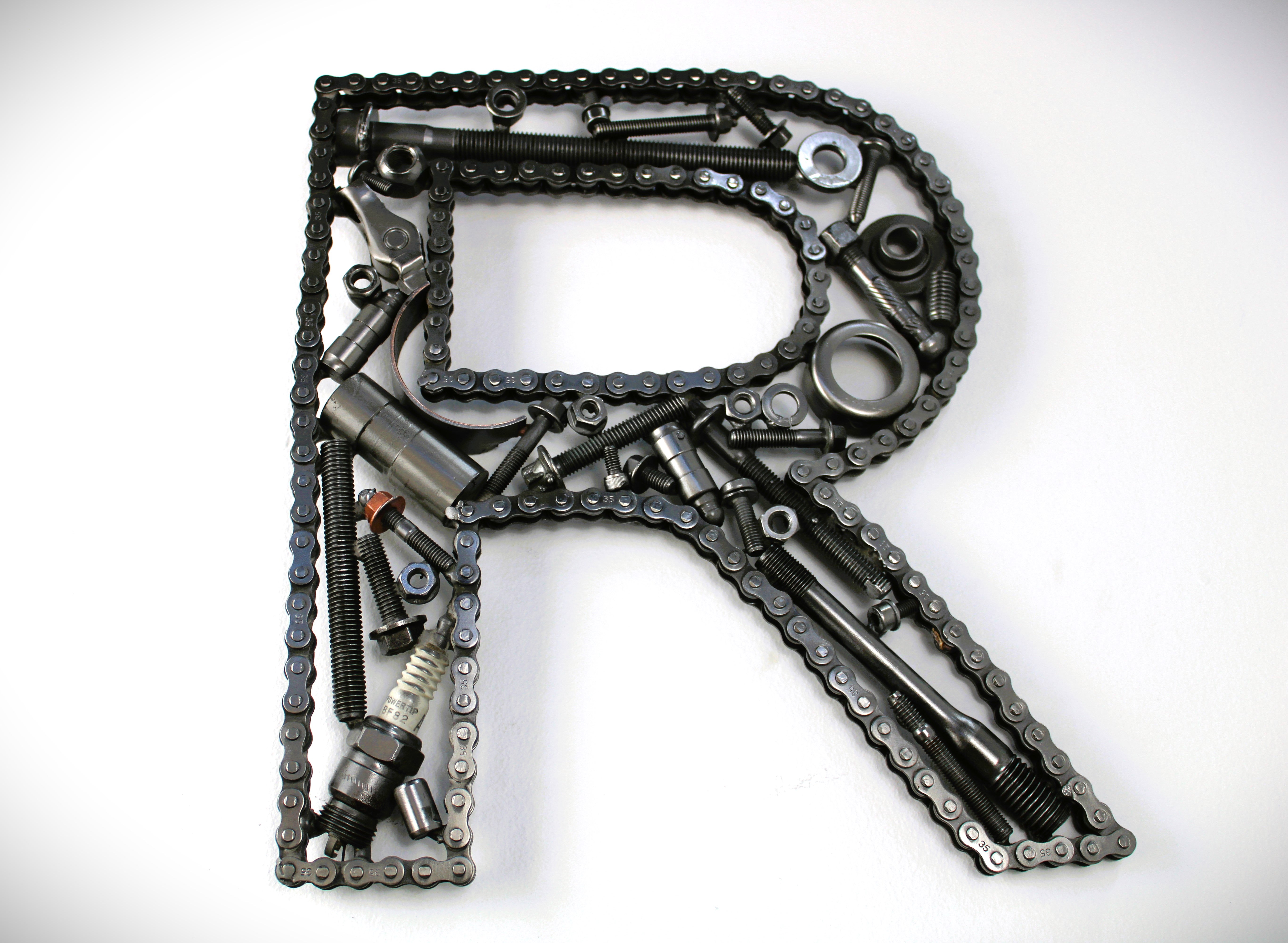 Car Part Letter R - Handcrafted Car Guy Gift, Steampunk Desk Decor, Au ...