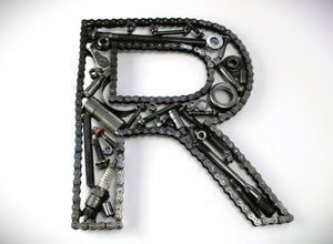 Car Part Letter R - Handcrafted Car Guy Gift, Steampunk Desk Decor, Au ...