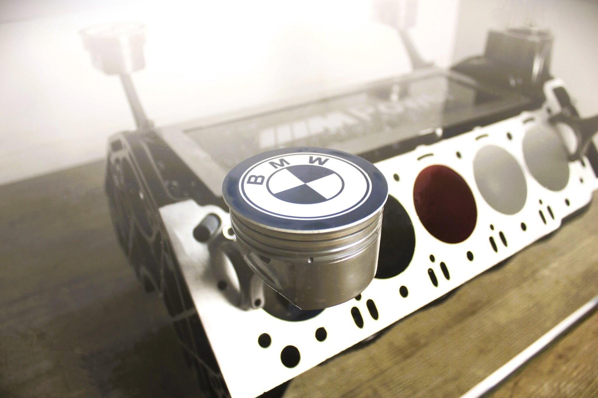 BMW M Series V10 Engine Block Coffee Table - BMW M-Power Color Scheme,