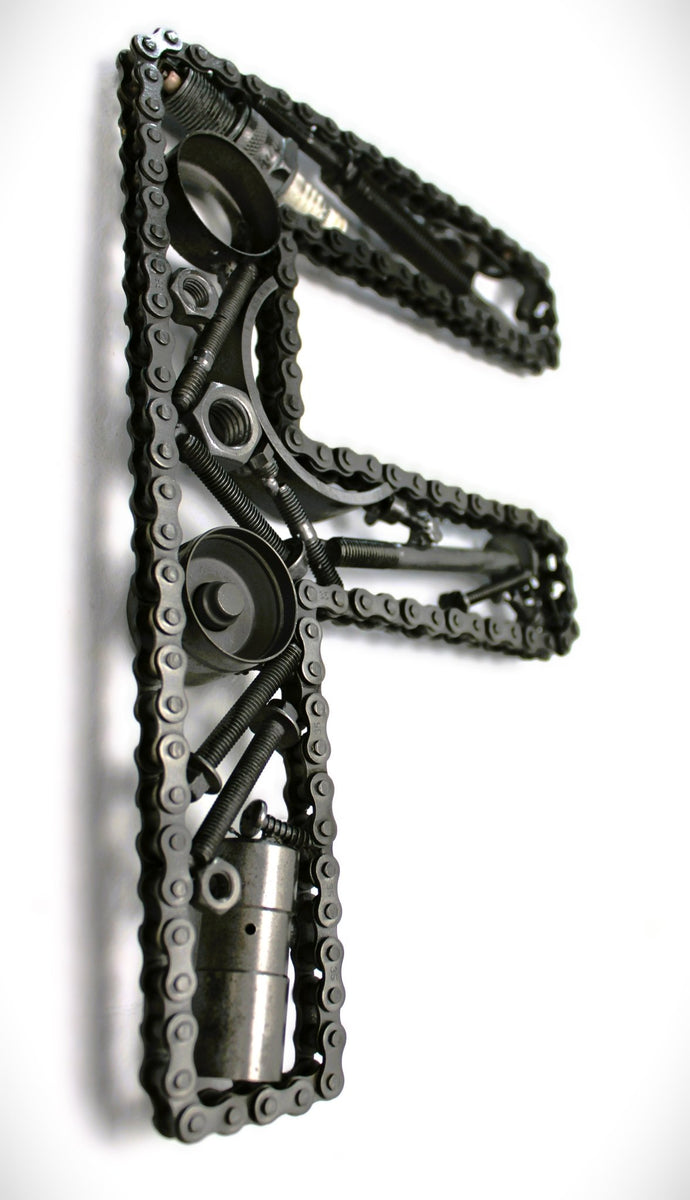 Car Part Letter F - Cool Wall Art for Car Enthusiasts, Handcrafted Las ...