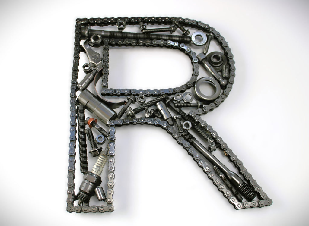 Car Part Letter R - Handcrafted Car Guy Gift, Steampunk Desk Decor, Au ...