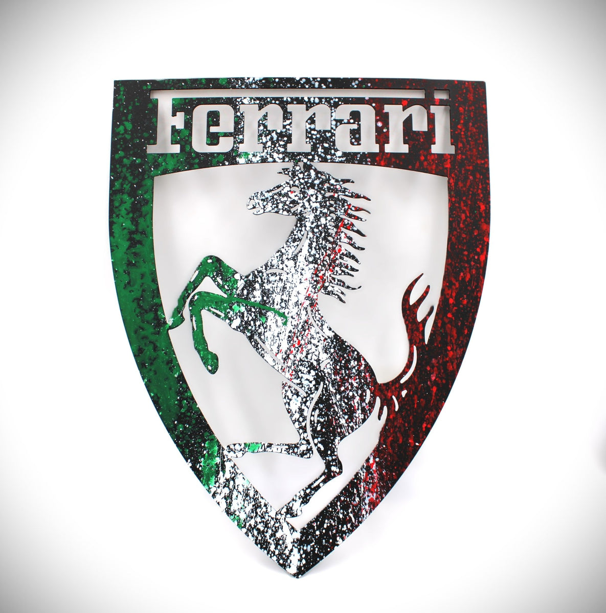 Hand-Painted Ferrari Prancing Horse Wall Art – Ben's Auto Decor