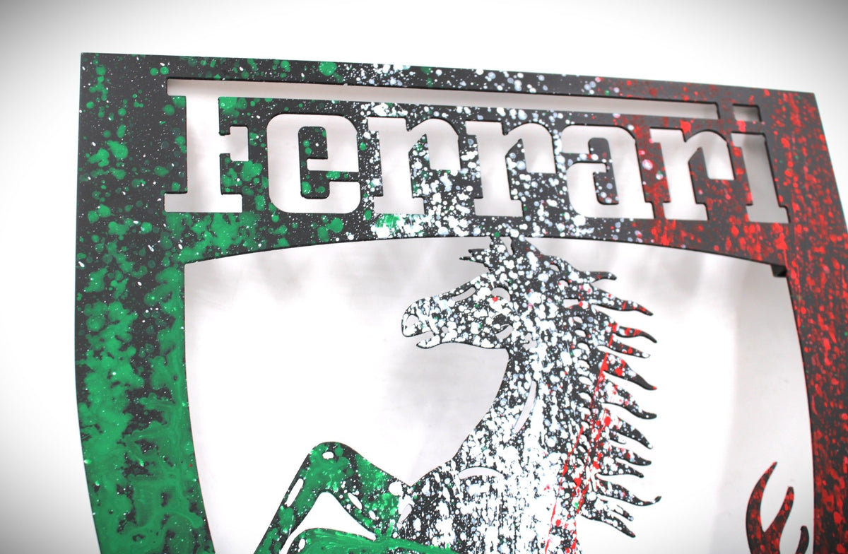 Hand-Painted Ferrari Prancing Horse Wall Art – Ben's Auto Decor