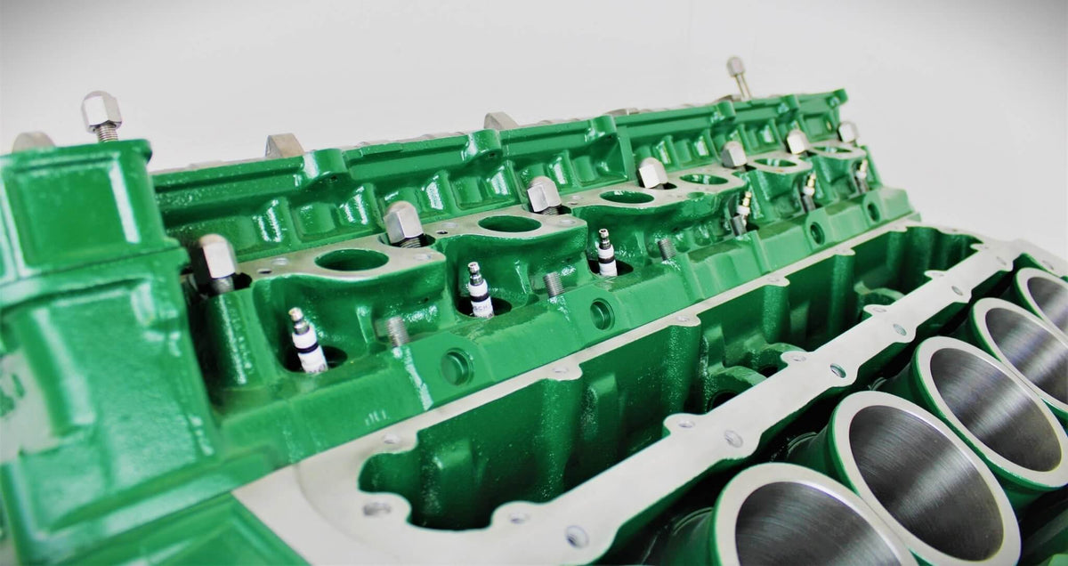 Jaguar V12 Engine Block Coffee Table - British Racing Green Finish, Ma