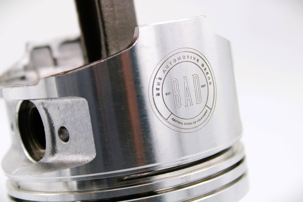 Piston Clock with White RPM Gauge Face - Unique Car Enthusiast Gift, S