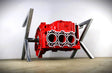 Porsche Engine Block Coffee Table - Handmade Automotive Decor, Unique