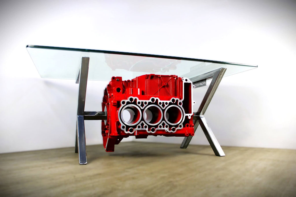 Porsche Engine Block Coffee Table - Handmade Automotive Decor, Unique