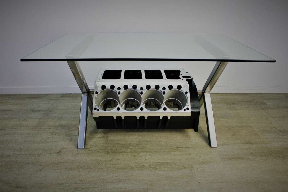 Top Fuel Donovan 417 Aluminum Engine Coffee Table - Unique Man Cave Fu ...